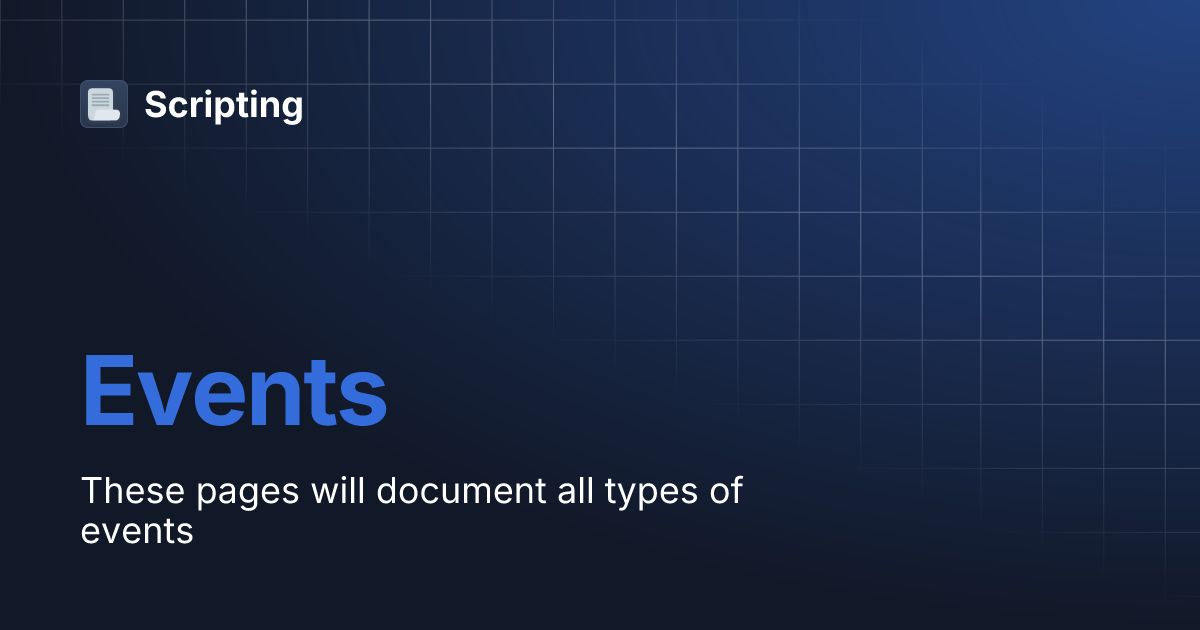 Events | Scripting